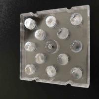 China 50x50mm SMD 3030 LED Lens 12 in 1 PC Lens for High Bay Light 60 Degree for sale