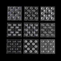 China ROHS 12 in 1 90 Degree SMD 5050 LED PC Optical Lens for High Bay Light 50x50mm for sale