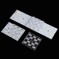 China ROHS 12 in 1 90 Degree SMD 5050 LED PC Optical Lens for High Bay Light 50x50mm for sale