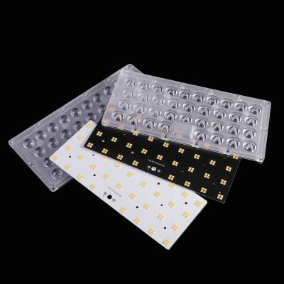 China Custom 100W SMD 3030 LED PCB Board 151x81 Degree Lens for Street Lighting for sale