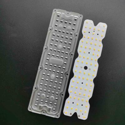China 50W SMD3030 LED Street Light Module 90 Degree PC Lens Silicon Gasket 80 LEDs for sale