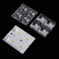 China 50x50mm 30 Degree Optical PC LED Lens for SMD 5050 High Bay Light Narrow Beam Industrial Lighting for sale
