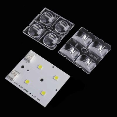 China 50x50mm 30 Degree Optical PC LED Lens for SMD 5050 High Bay Light Narrow Beam Industrial Lighting for sale