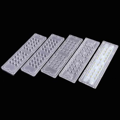 China Optical PC LED Street Light Lens 236x70mm SMD 5050 90x120 Degree Beam Angle for sale