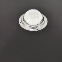 China 78mm LED Glass Lens with 60° Beam Angle and Square Heat Sink for 100W LED Lighting Applications for sale