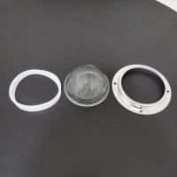 China 78mm LED Glass Lens with 60° Beam Angle and Square Heat Sink for 100W LED Lighting Applications for sale