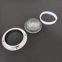 China 78mm LED Glass Lens with 60° Beam Angle and Square Heat Sink for 100W LED Lighting Applications for sale