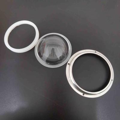 China 100W High Power LED Optical Lens 60 Degree with Aluminum Heat Sink 100x39mm for High Bay Lighting for sale