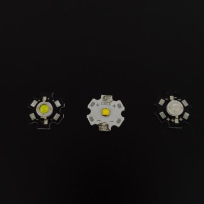 China 1W High Power LED Diode 520nm with Star PCB - 2.2-2.8V, 400mA, 70-80lm Output for sale