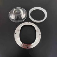 China Borosilicate Glass LED Street Light Lens 120x60 Degree 78mm with Metal Holder Waterproof for sale