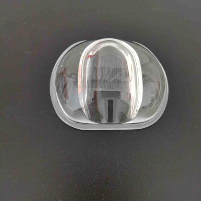 China 50W COB Glass LED Street Light Lens 86x52mm 140x70° Beam Angle with Metal Holder for 10W-100W LEDs for sale
