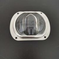 China 50W COB Glass LED Street Light Lens 86x52mm 140x70° Beam Angle with Metal Holder for 10W-100W LEDs for sale