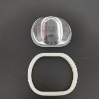 China 50W COB Glass LED Street Light Lens 86x52mm 140x70° Beam Angle with Metal Holder for 10W-100W LEDs for sale