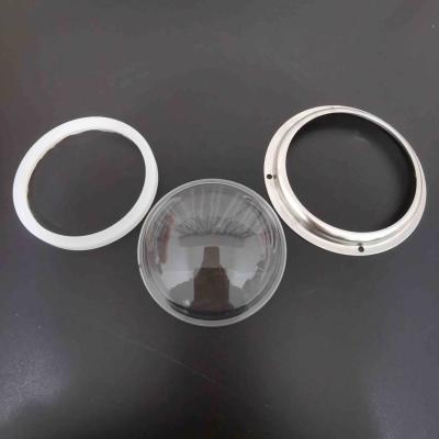 China 100W LED Glass Lens 90 Degree Beam Angle Borosilicate Glass Lens for High Bay Light 100mm for sale