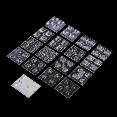 China 50x50mm 2x2 LED Optical Lens Module 4W-12W with 135x60 Degree Beam Angle for Road Lamps for sale