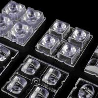 China 50x50mm 2x2 LED Optical Lens Module 4W-12W with 135x60 Degree Beam Angle for Road Lamps for sale