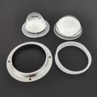 China Borosilicate Glass LED Lens 45 Degree 78mm Diameter for 10-100W COB LEDs for sale