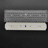 China 50-60W Optical LED Lens for Street Light Retrofit Kits with 252x70mm Size and 136x78° Beam Angle for sale