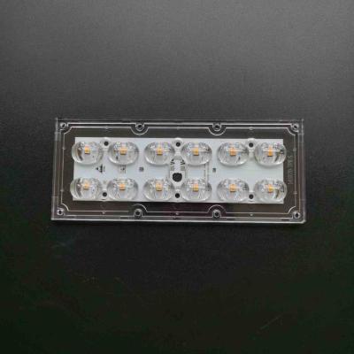 China PC Optical LED Street Light Lens 173x71.4mm 135x55 Degree Beam Angle for Retrofit for sale
