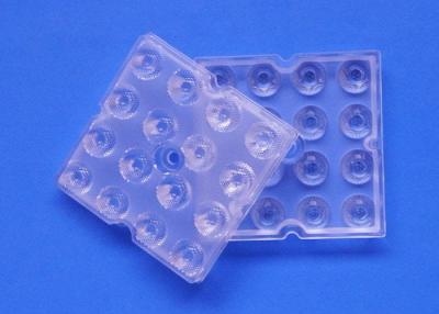 China 50x50mm 16 Point High Bay LED Lens 20 Degree Beam Angle 91% Transmittance PC for sale