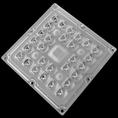 China 3535 SMD LED Lens Array 28-in-1 Square Module 100x100x8.5mm for 30W-50W Lighting Retrofit for sale