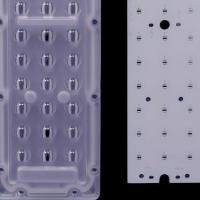 China 3X12 36 LED Street Light Lens Module 250x70mm with 65x150° Vertical Distribution for 30W Applications for sale