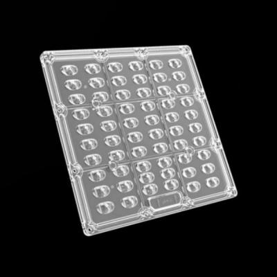 China 175x175mm 5050 SMD LED Array Lens TYPE2 Beam Angle Square Light Lens for 60W 120W Street Lights for sale