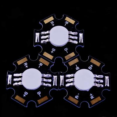 China 3W RGB High Power LED with Star PCB and Optical Lens - 14.68x5.2mm Size, 120° Beam Angle for sale