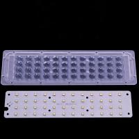 China 90×90 Degree SMD 3030 LED Lens Module with Heat Sink for 50W Tunnel Lighting - 250×74mm Optical PC Lens for sale