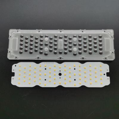 China Bulk 50W 72 in 1 3030 SMD LED PCB Board 250x74x6.15mm Lens for Street Light for sale
