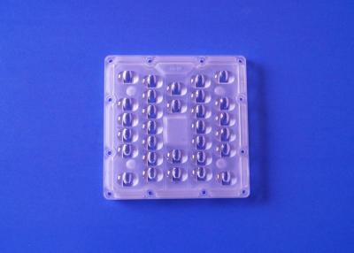 China SunshineOpto 130mm Square LED Street Light Lens for SMD 5050 - 80x140 Degree Beam Angle, 90-93% Transmittance for sale
