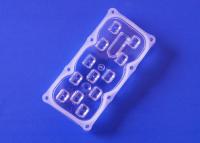 China 147x72 Degree 10+2 LED Lens Array for 3030/3535/5050 LEDs 126x62mm Optical Grade PC for sale