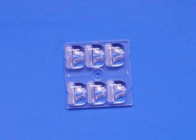 China 5050 SMD 6 LED Optical Lens 145x70 Degree Type III M Streetlight Lens 49.8mm for sale