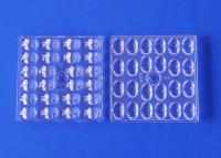 China 24 LED Street Light Lens 49.9x49.9mm with 151x81 Degree Beam Angle for 3030 SMD LEDs for sale