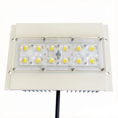 China 60W 7070 LED Street Light Module 158x103 Degree Optical Lens Aluminum PCB for Roadway Lighting for sale