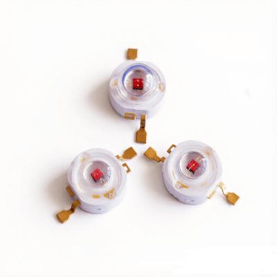 China Red 1W High Power LED 620-630nm Taiwan Chip 400mA Current 14.8×7.9mm ROHS Certified for sale