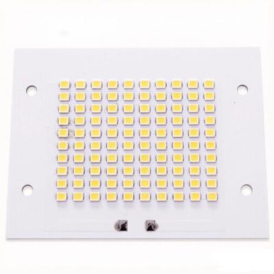 China 50W 2835SMD LED PCB Board Module 65.4x85.4mm 10 Series 10 Parallel Flood Light Parts for sale