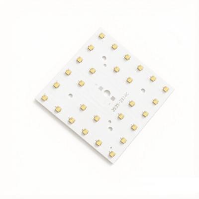 China 100x100mm 50W SMD3535 LED PCB Board with Optical PC Lens for Road Lighting Retrofit Module for sale