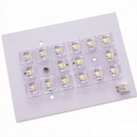 China 16 LED Street Light Module PCB Board 128x95mm with TYPEII-M Lens 147x72 Degree Beam Angle for sale