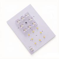 China 16 LED Street Light Module PCB Board 128x95mm with TYPEII-M Lens 147x72 Degree Beam Angle for sale