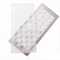 China ODM 144 Point 90 Degree Optical Grade PC LED Lens with Aluminum PCB 253x120mm for sale