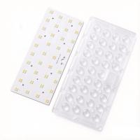 China ODM 144 Point 90 Degree Optical Grade PC LED Lens with Aluminum PCB 253x120mm for sale