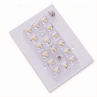 China 16 LED Customized PCB Board with XTE/XPG3 LEDs and 8-in-1 Lens 147x72° for Street Lighting 128x95mm for sale