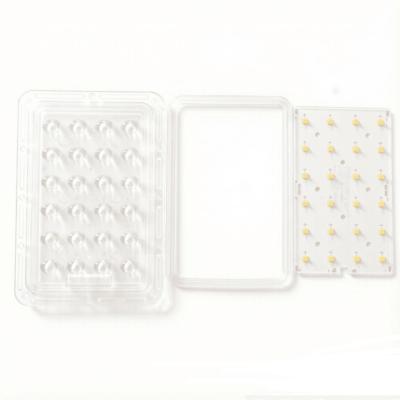 China 12V 24V Solar LED Light PCB Board with XTE/XPG3 LEDs - 162x107mm Lens & 128.4x73.4mm Aluminum Plate for sale