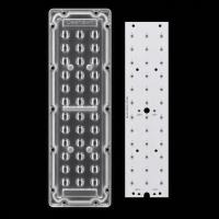 China 50W 150lm/W SMD 3535 LED Street Light Module PC Lens 92% Transmittance 65x150 Degree for sale