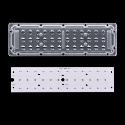 China 50W 150lm/W SMD 3535 LED Street Light Module PC Lens 92% Transmittance 65x150 Degree for sale