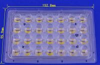 China 28W LED Lens Array PCB Solder Bridgelux Street Lamp 90x120 Degree 152.8x95.9mm for sale