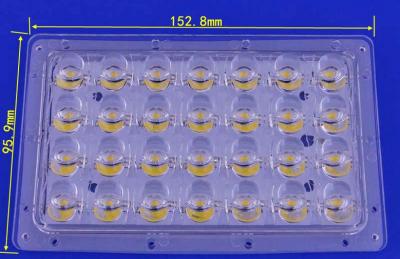 China 28W LED Lens Array PCB Solder Bridgelux Street Lamp 90x120 Degree 152.8x95.9mm for sale