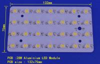 China 28W LED Lens Array PCB Solder Bridgelux Street Lamp 90x120 Degree 152.8x95.9mm for sale