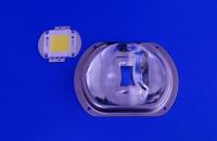 China Borosilicate Glass LED Optical Lens 106.6x87mm 60x140 Degree for Street Park Lighting for sale